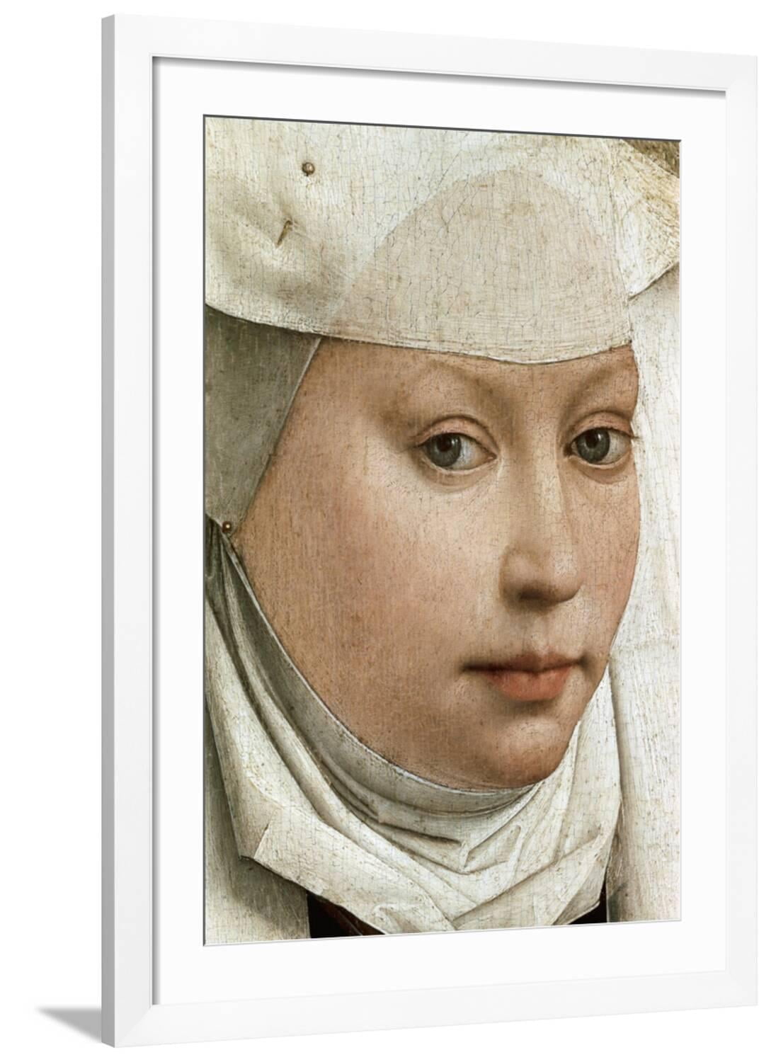 Art.com Detail of Portrait of a Young Woman Giclee Print by Rogier van der Weyden, White Frame ...