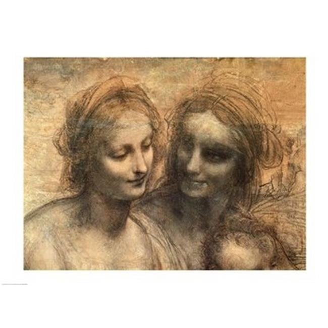 Detail of the Heads of the Virgin and St. Anne, from The Virgin and ...