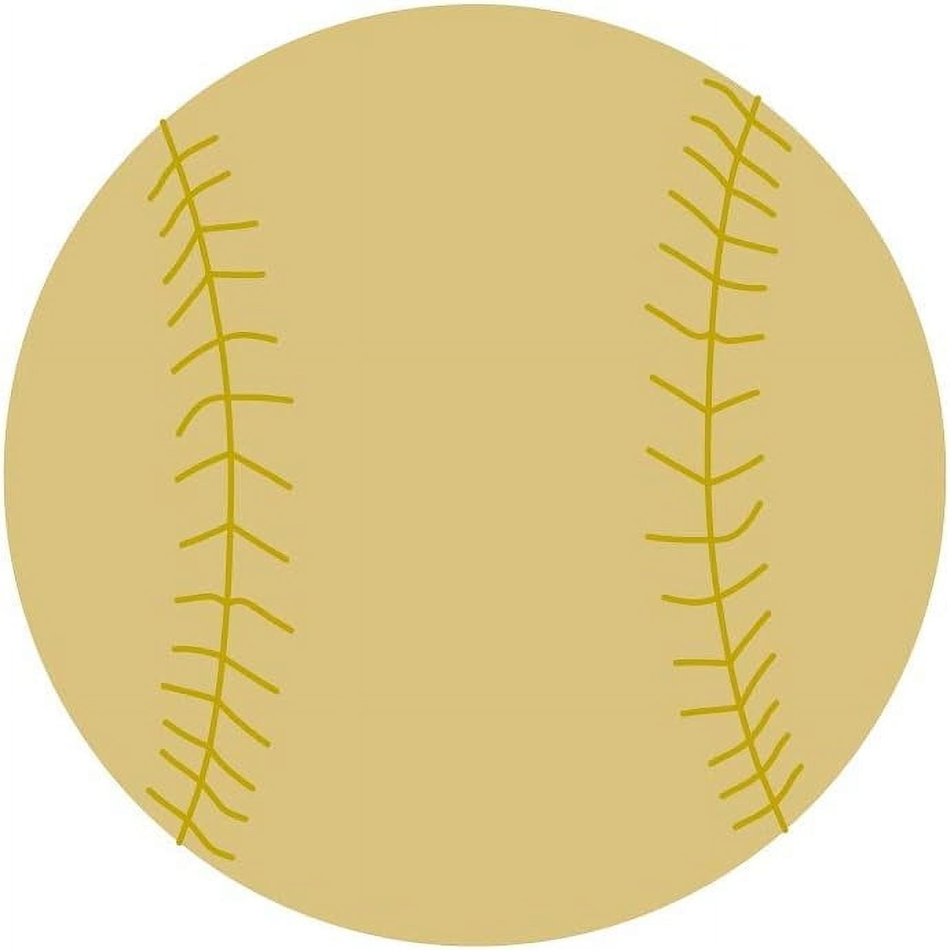 Detailed Baseball Cutout Unfinished Wood Baseball Softball Sports Major ...