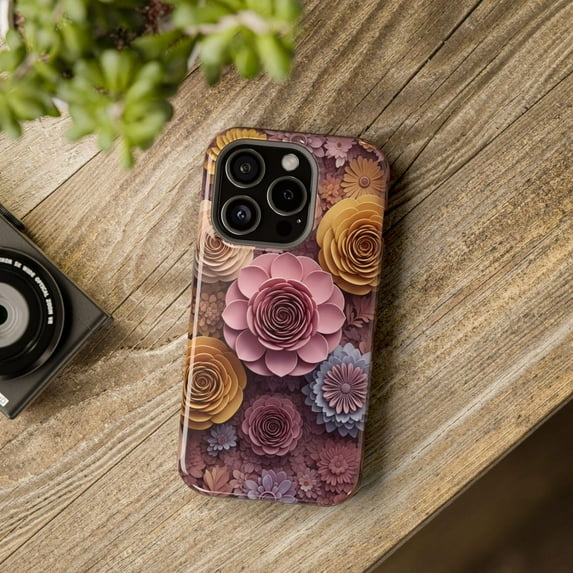 Detailed Bloom Sophisticated Flower Design Phone Case with iPhone 17 to ...