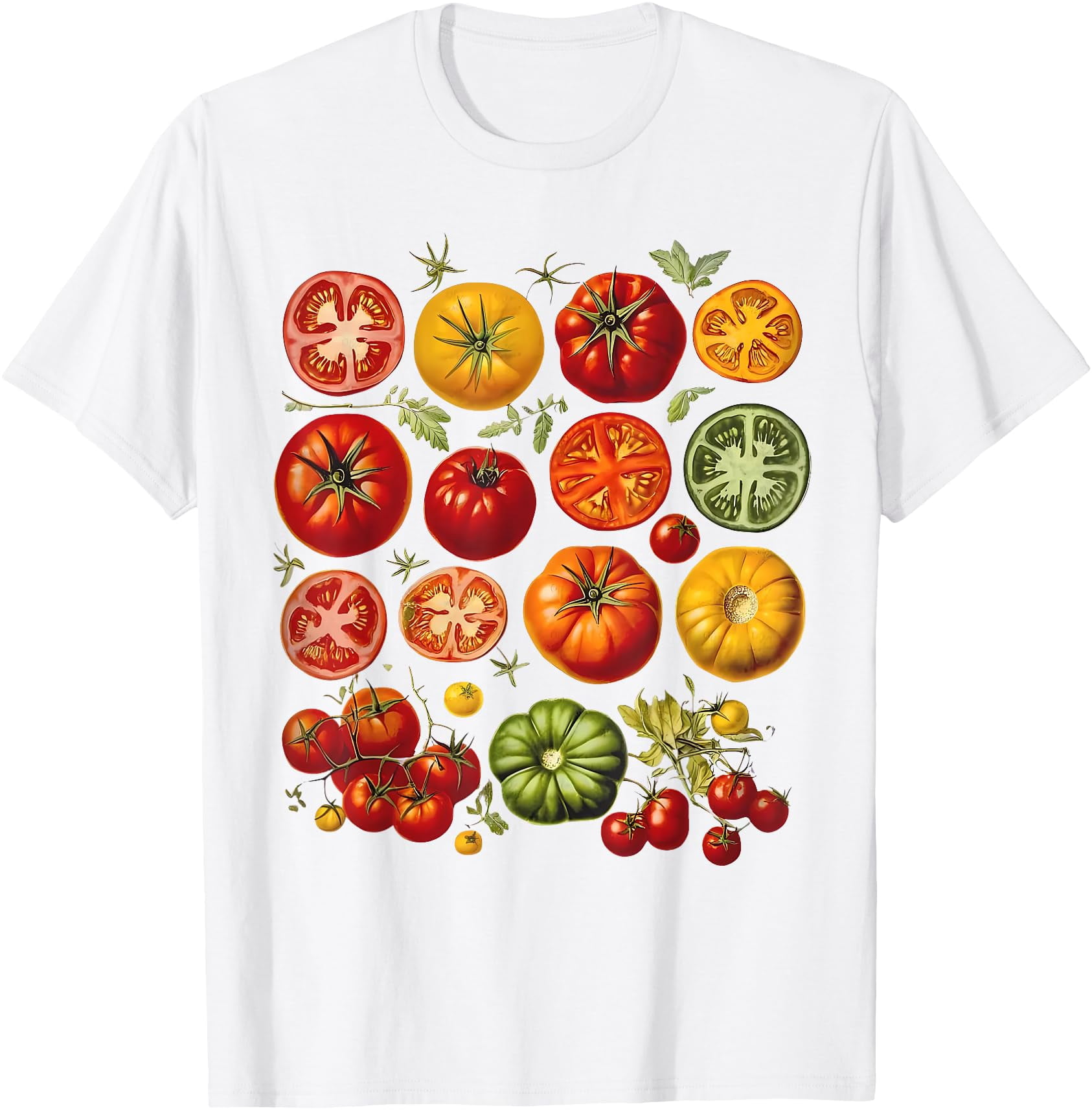Detailed Botanical Tomato Garden Cottagecore Aesthetic T-Shirt Summer ...