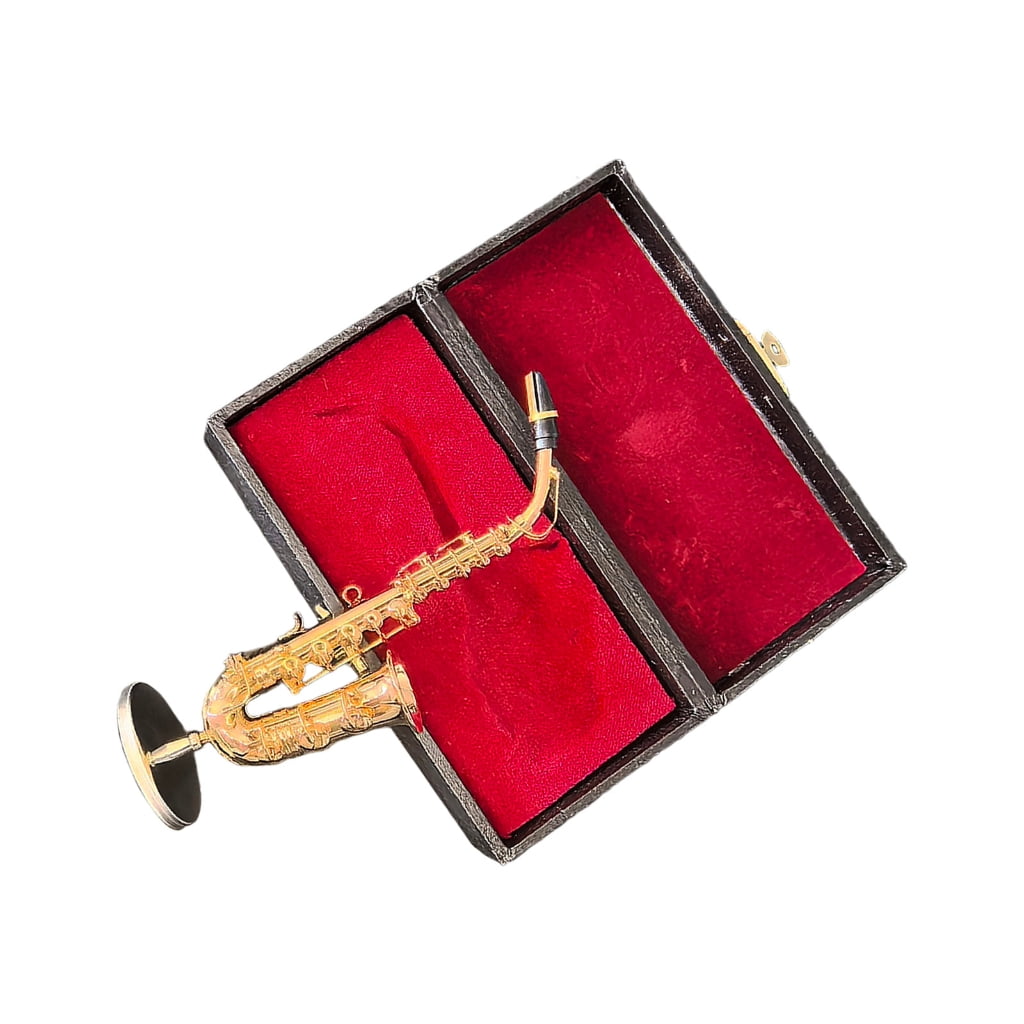 Detailed Brass Small Saxophone Replicas Gold Plated Decorative Desk ...