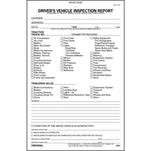 Refuse Truck Driver's Vehicle Inspection Report Book 5-pk. - 2-Ply ...