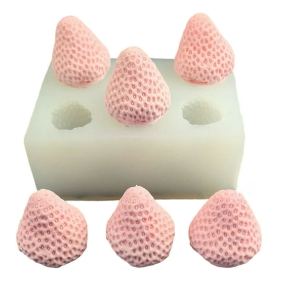 Detailed Fruit Silicone Mold for Strawberry Shape Chocolate Baking Ice ...
