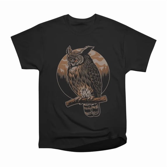 Detailed Owl Illustration T-Shirt Tee Gift For Him Merch For Her ...