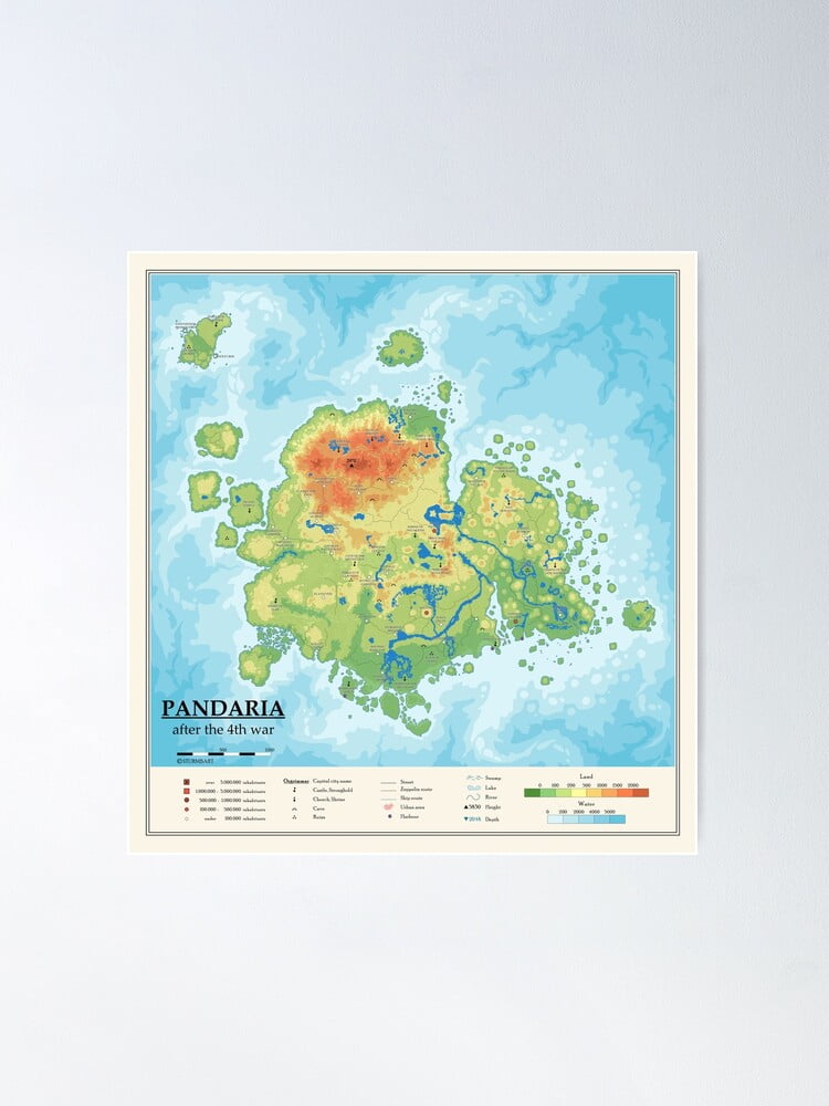 Detailed Pandaria map Poster - Walmart.com