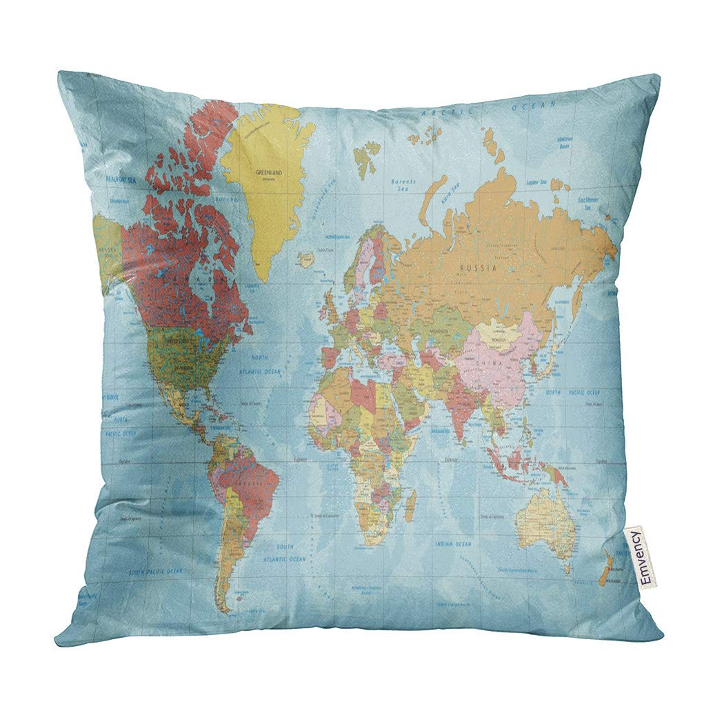 Detailed Political World Map in Mercator Projection Clearly Labeled ...