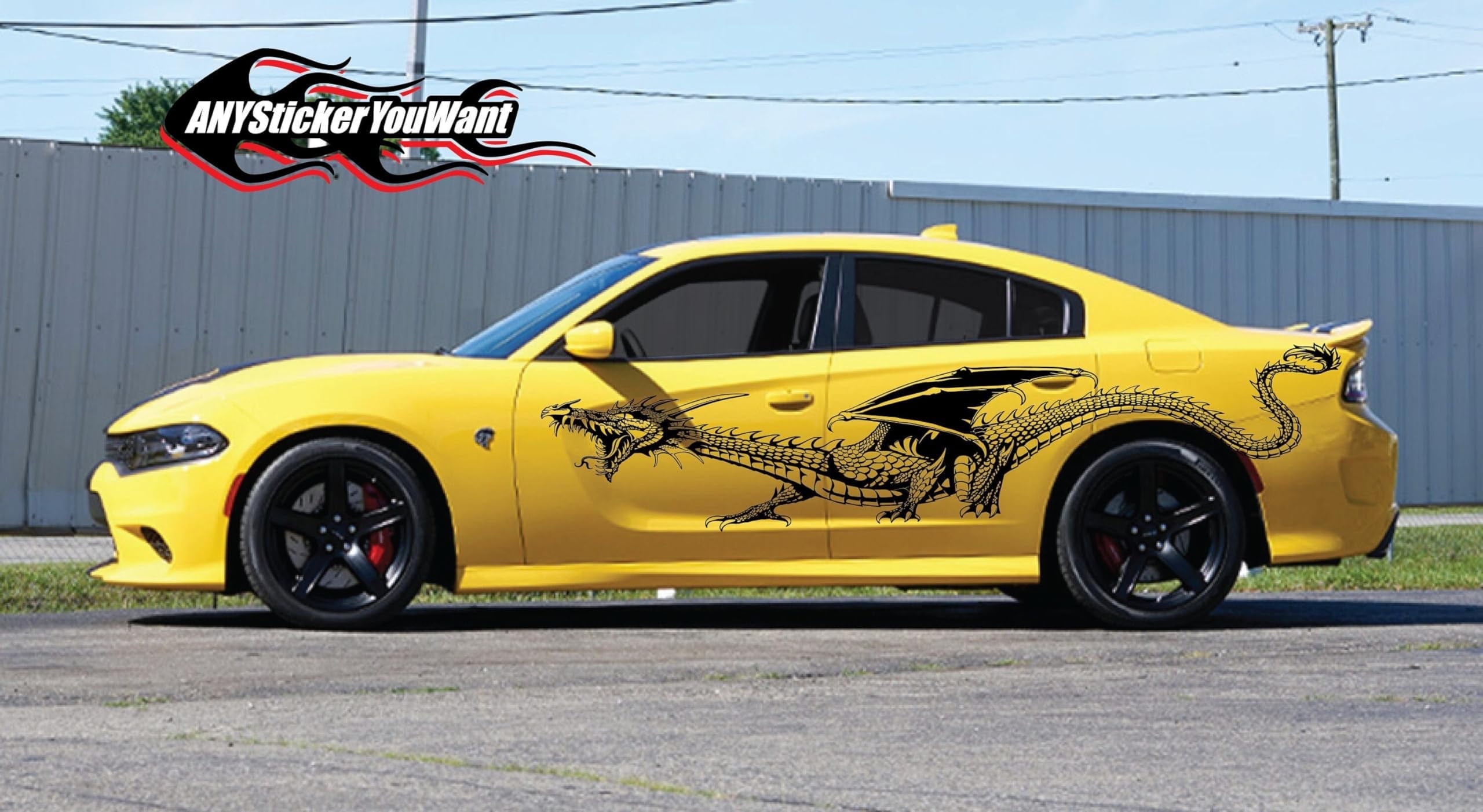 Detailed Winged Dragon Vinyl Side Graphic Decals Compatible with and ...