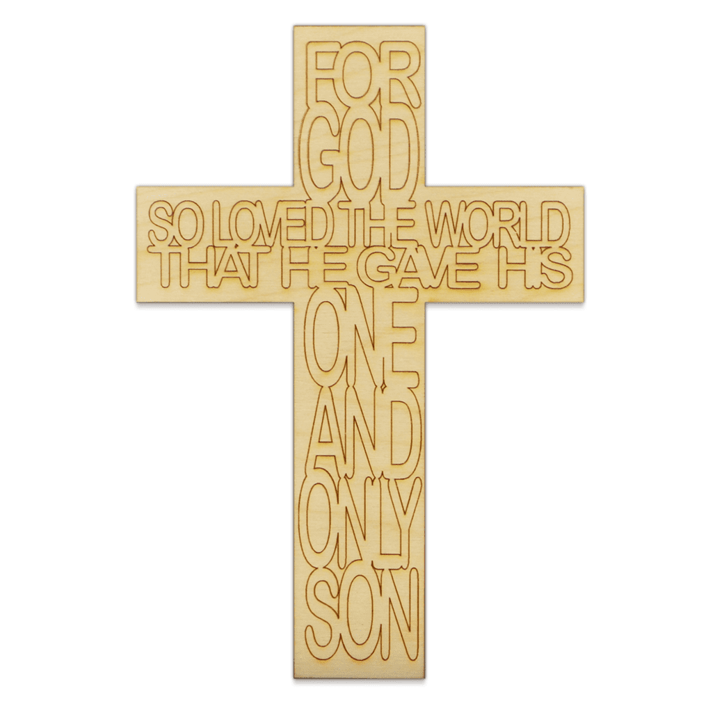 Detailed Word Cross Wood Cutout, Available in Multiple Sizes and ...