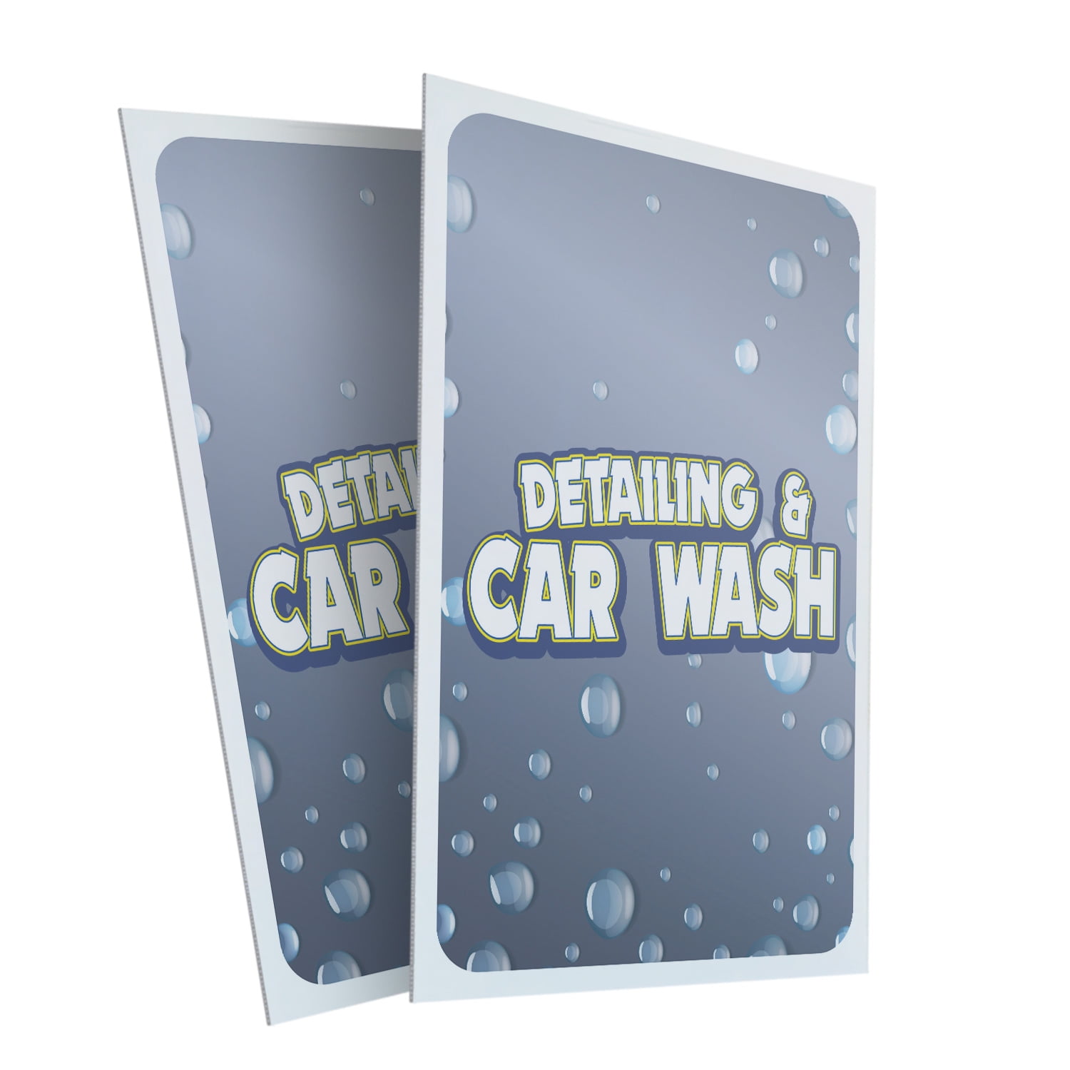 Detailing And Car Wash (2-PACK) 24" x 36" Plastic Signs | Sign Insert ...