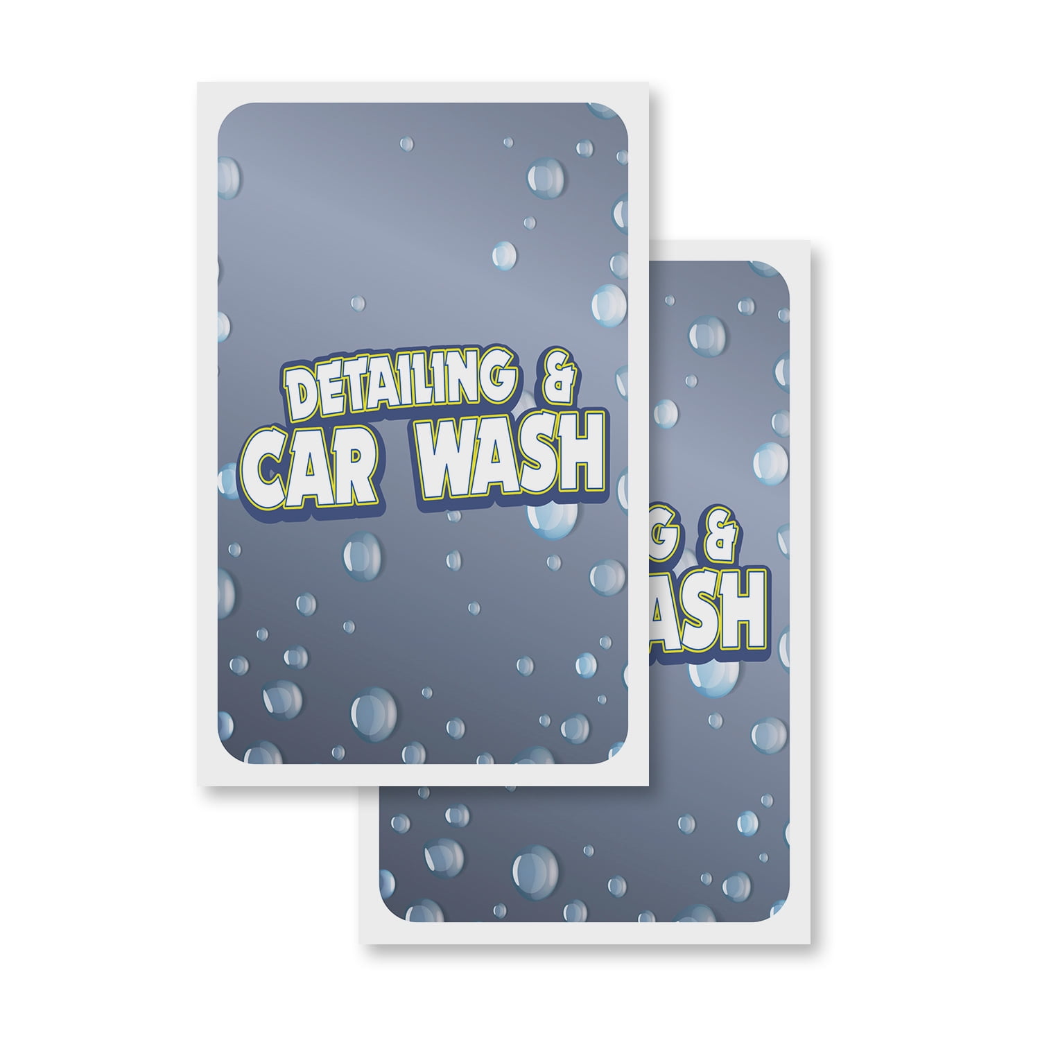Detailing And Car Wash (2-PACK) 24" x 36" Vinyl Decals | Sign Insert ...