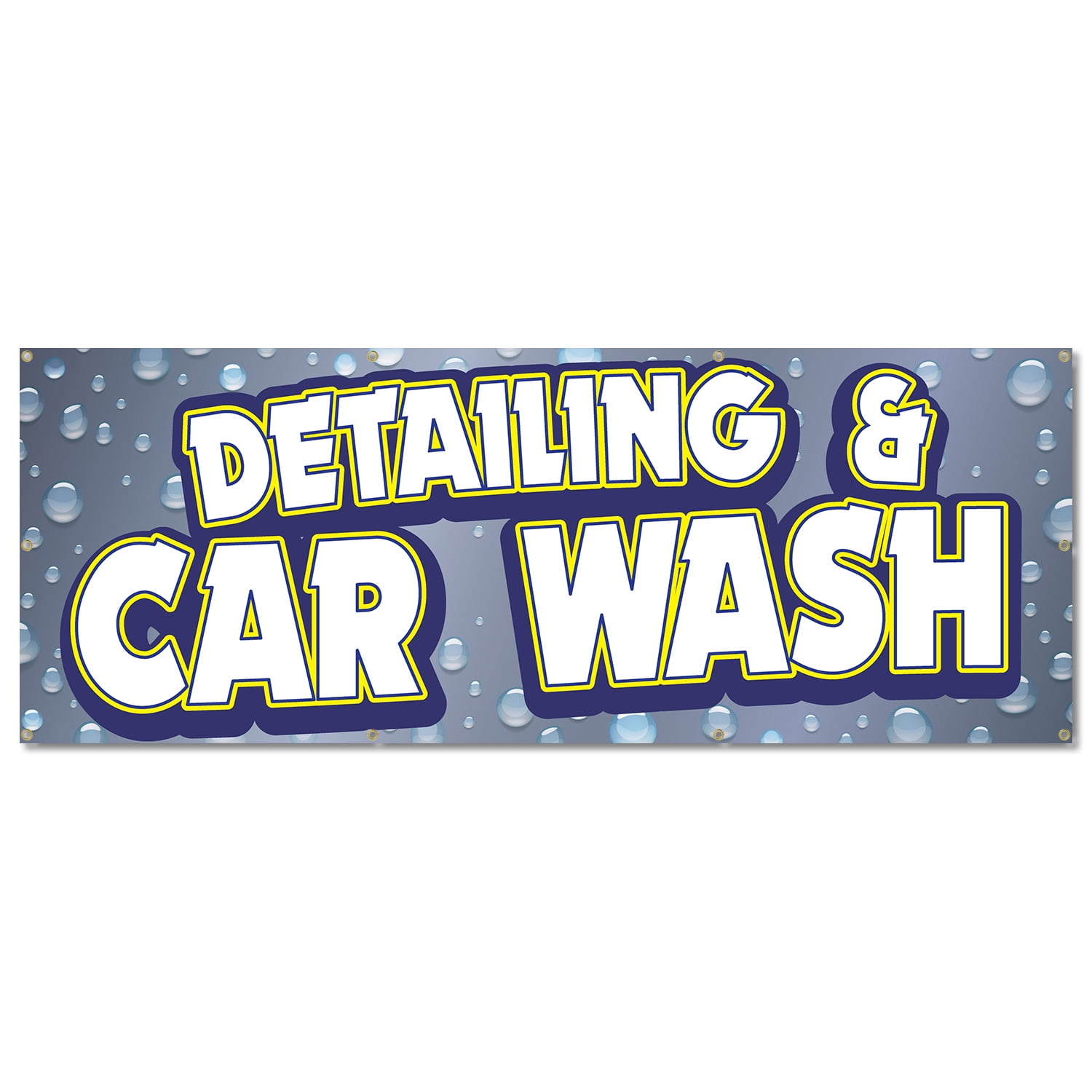Detailing And Car Wash | 36" X 96" Banner | Outdoor Vinyl Sign With ...
