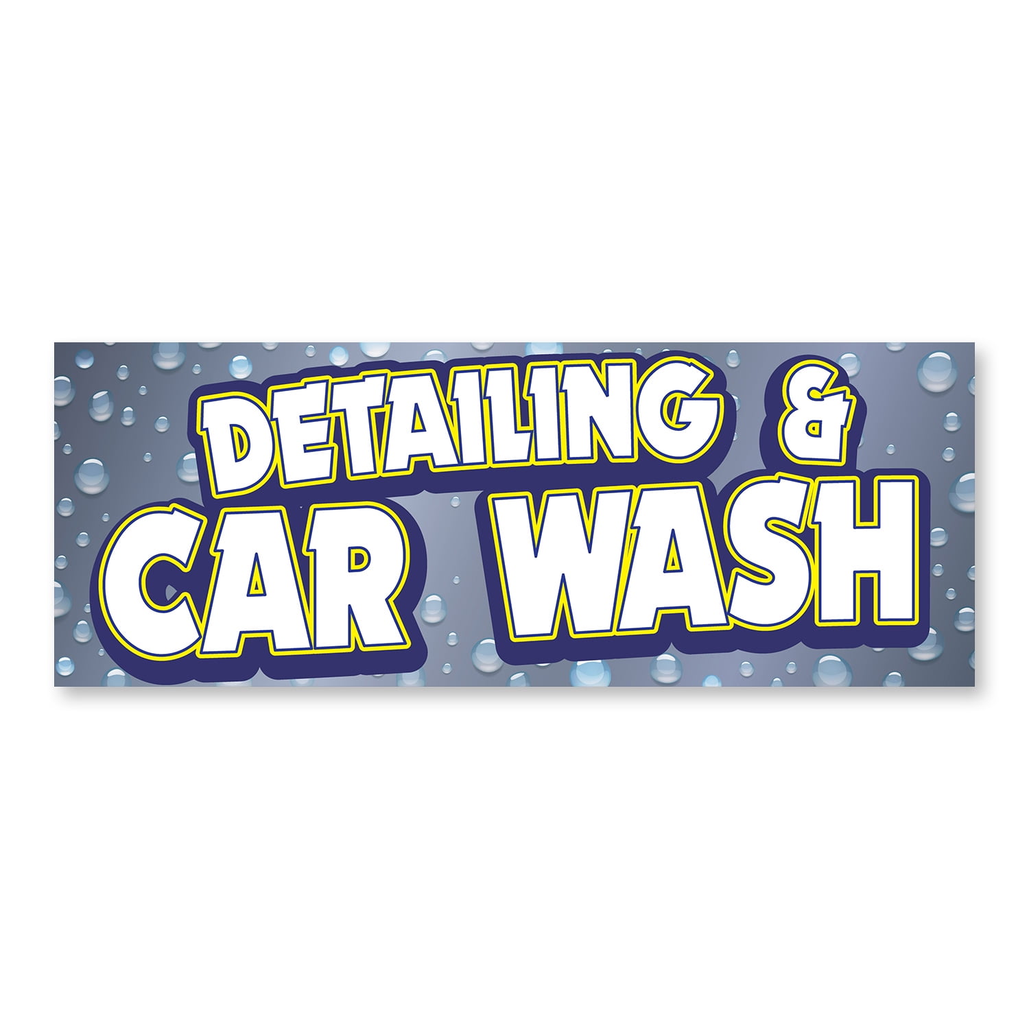 Detailing And Car Wash 12" x 4.5" Decal | Advertise Your Business | All ...