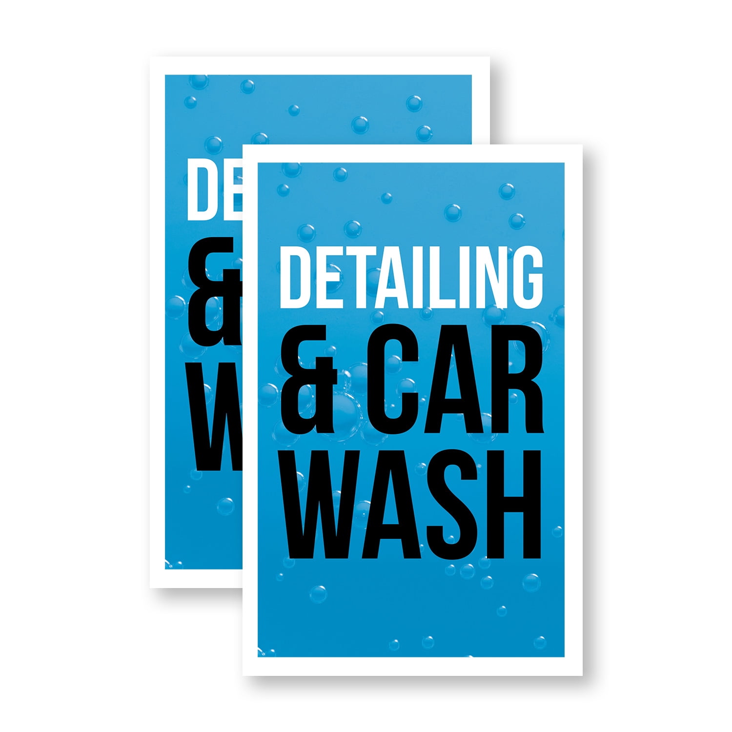 Detailing and Car Wash (2-Pack) 24 Inch x 36 Inch Vinyl Decals | Sign ...
