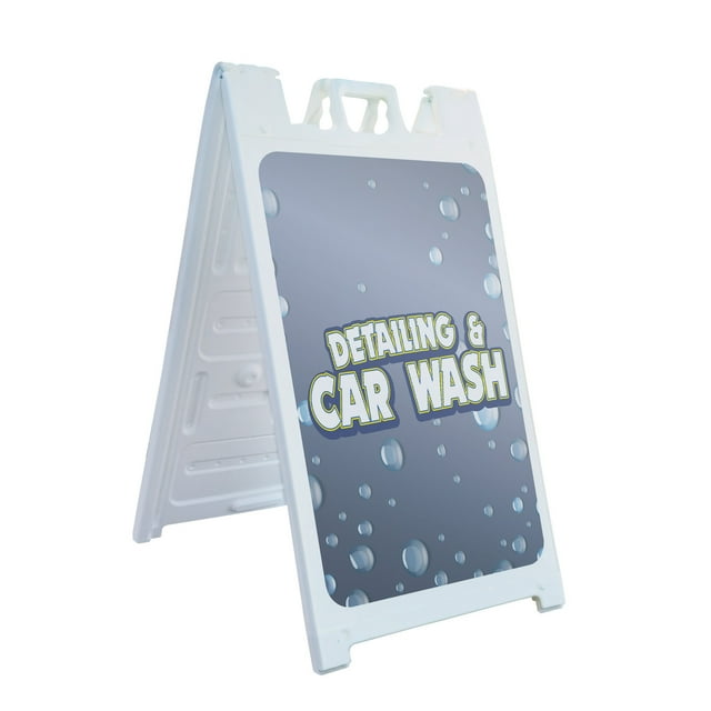 Detailing And Car Wash 24" x 36" Double Sided A-Frame Sidewalk Sign ...