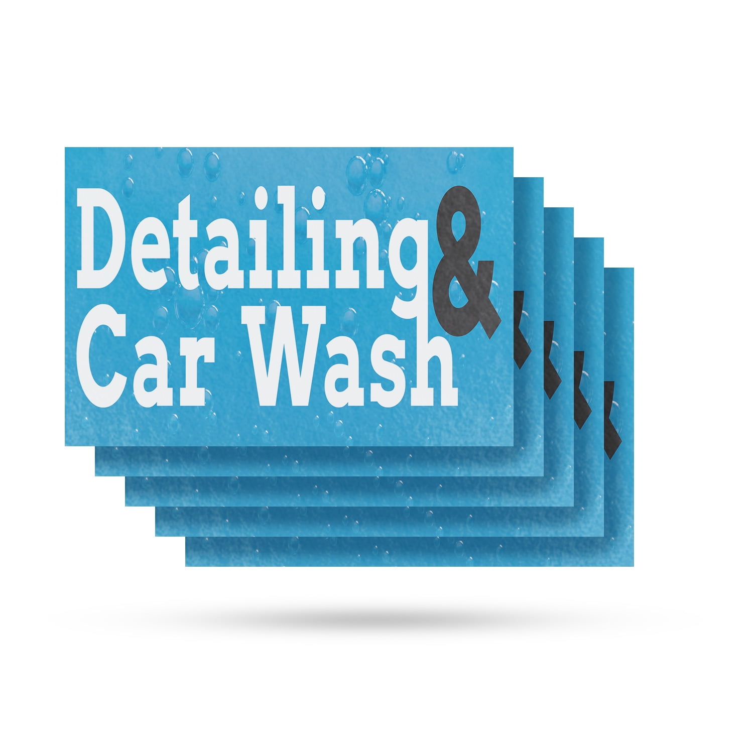 Detailing and Car Wash Vinyl Decal 5 Pack of 12 Inch x 16 Inch ...