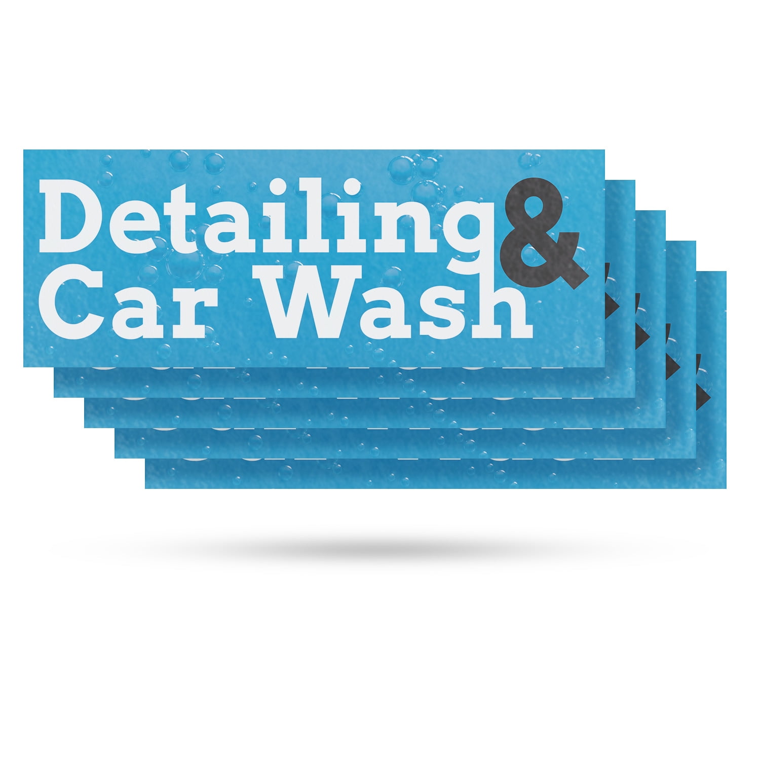 Detailing and Car Wash Vinyl Decal 5 Pack of 12 Inch x 5 Inch ...