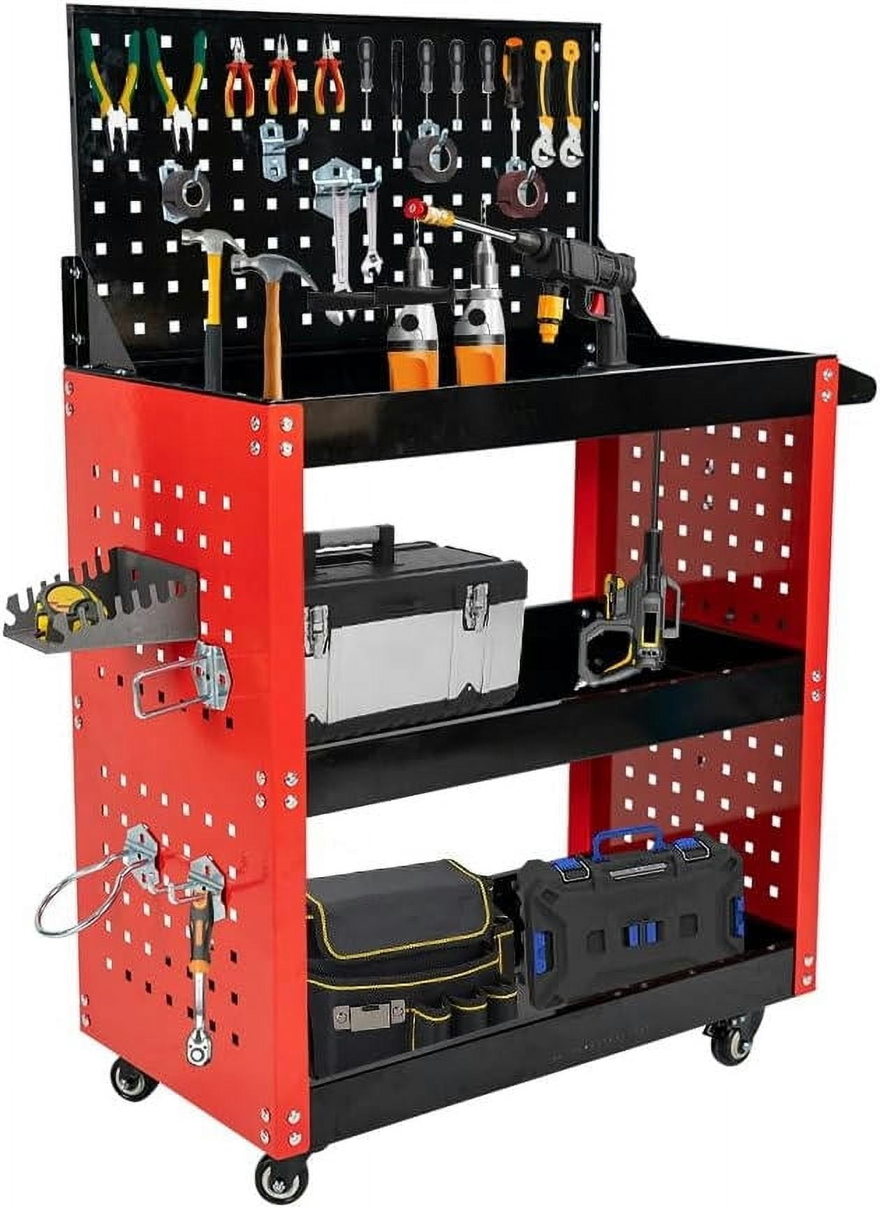 Detailing Table 3 Tier Rolling Tool Cart, Heavy Duty Mechanic Tool ...