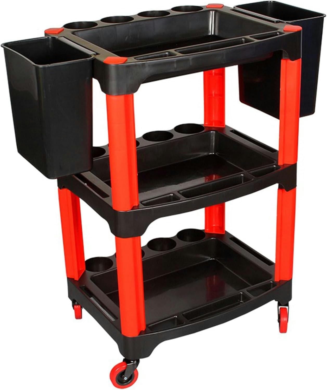 Detailing Table Utility Service Cart 3-Tiered Shelves Detailing Cart ...