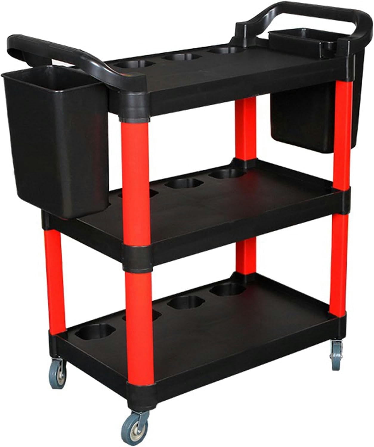Detailing Table Utility Service Cart 3-Tiered Shelves Detailing Cart ...