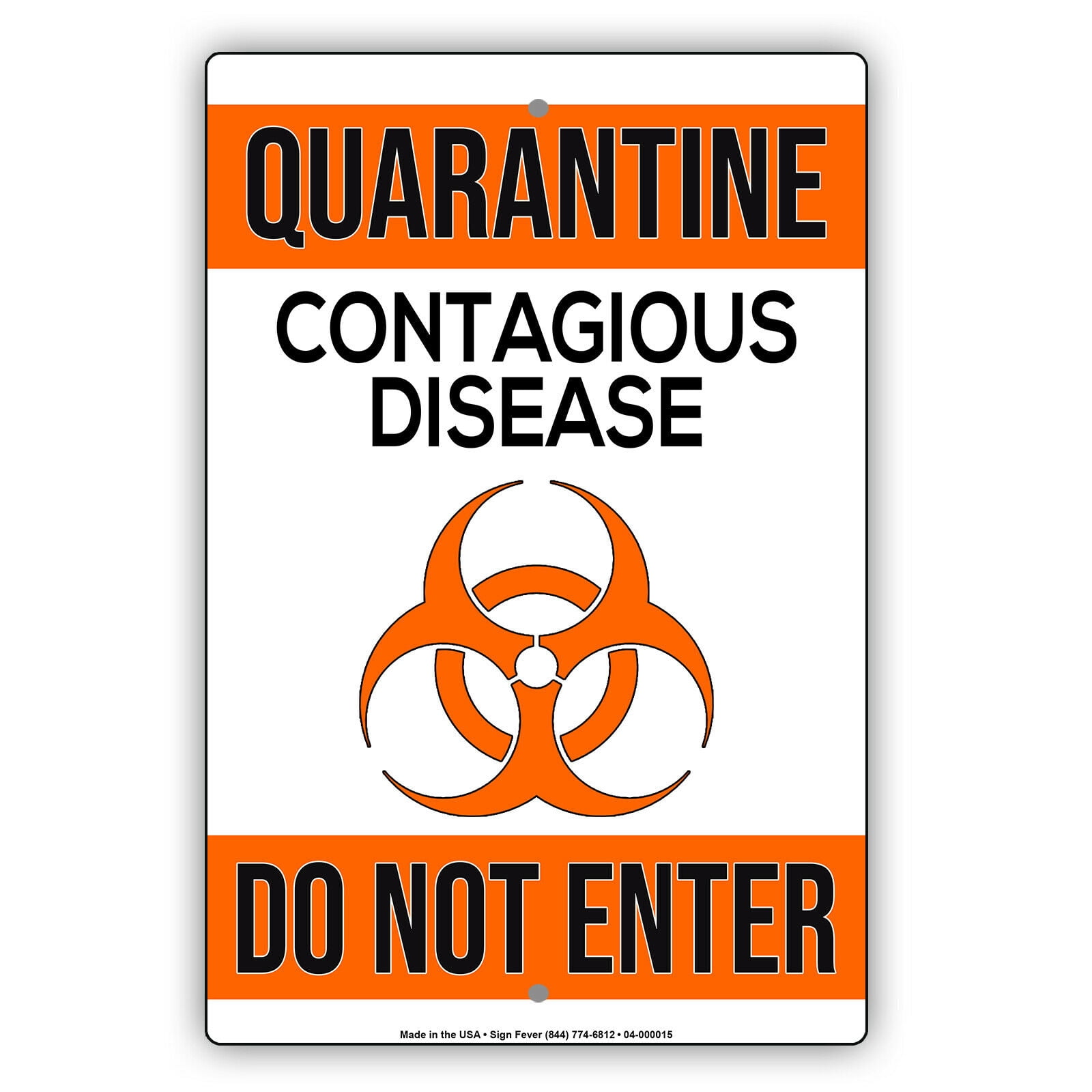 Details About Do Not Enter! Quarantine Contagious Disease Indoor ...