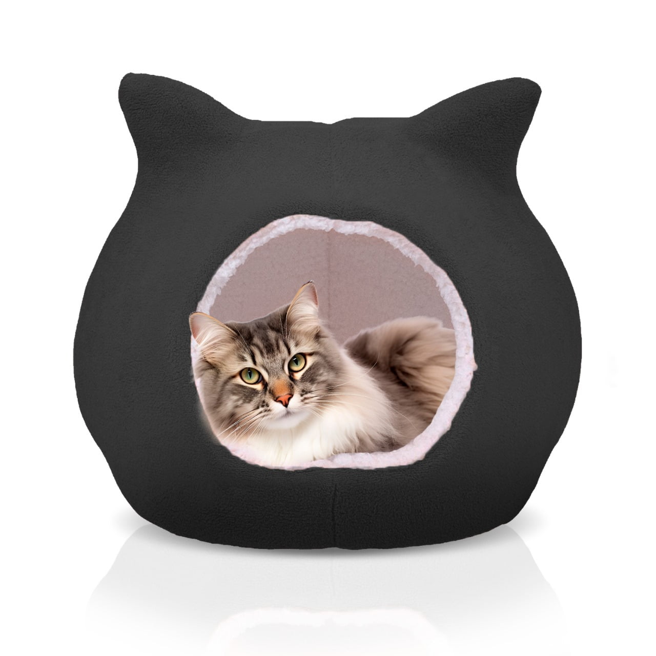 Details Cat Bed, Cave Beds for Cats, Sherpa Fleece Cat House/Tent with ...
