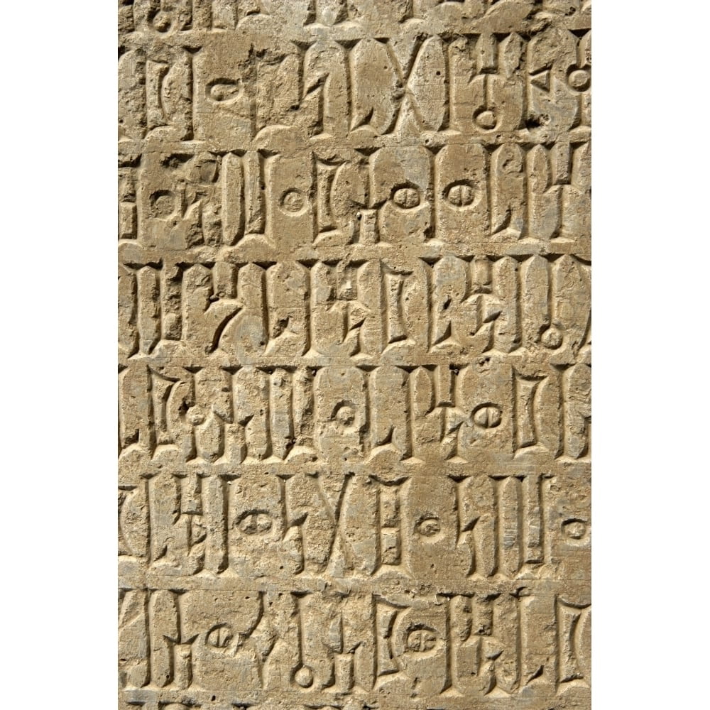 Details Of Sabaean Inscriptions At The Awan Temple Poster Print ...