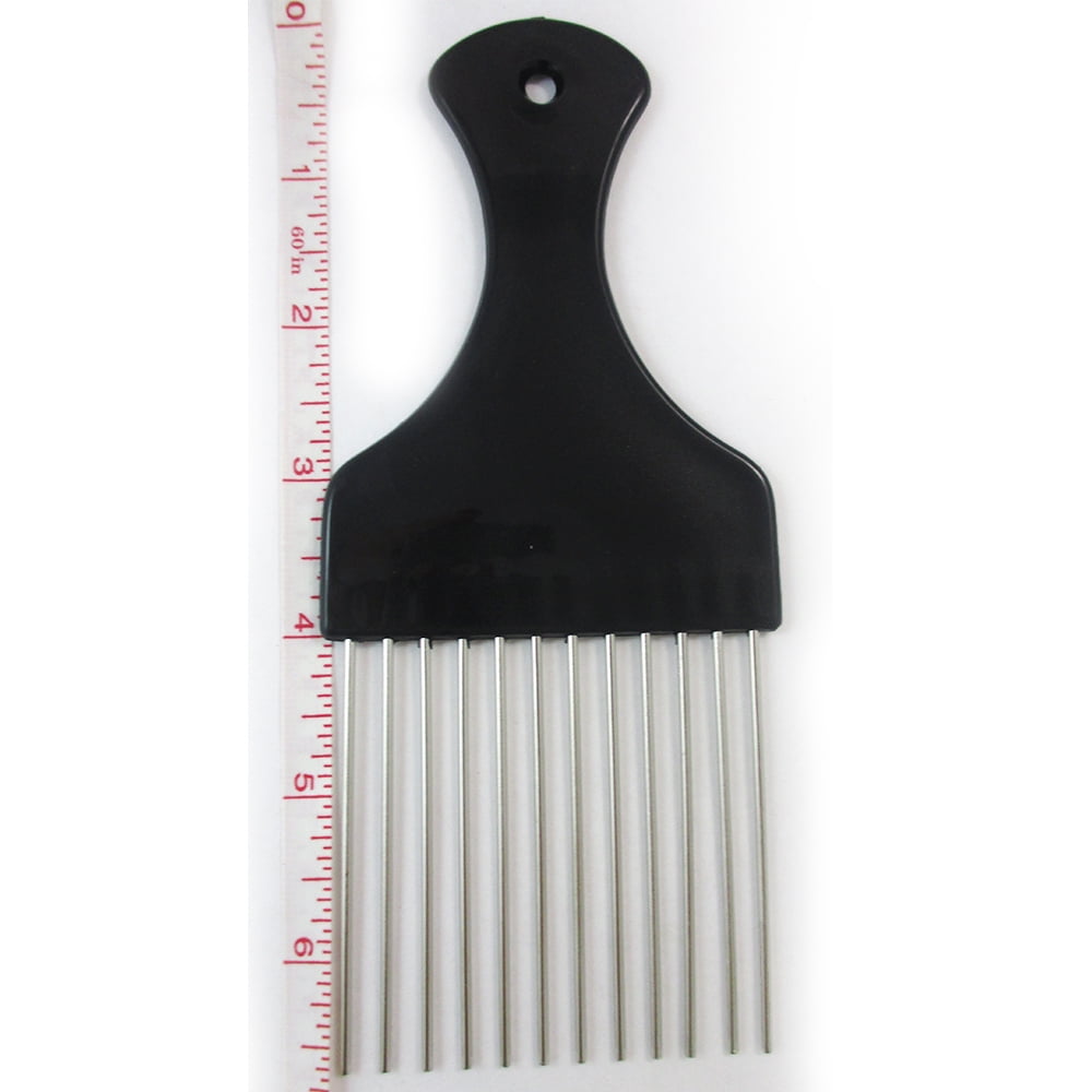 HBNZPHZOVH Detangler Metal Hair Pick, Stylist Care Comb for Afro Braid ...