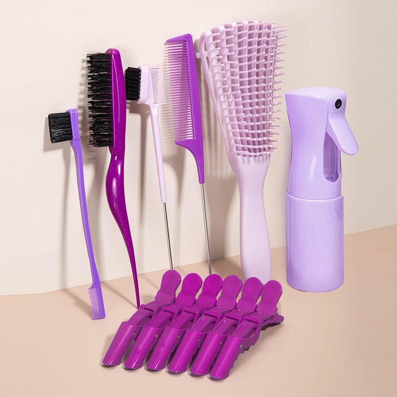 Detangling Brush 10 Pieces Hair Brush Set For Afro Curly Coily Long ...