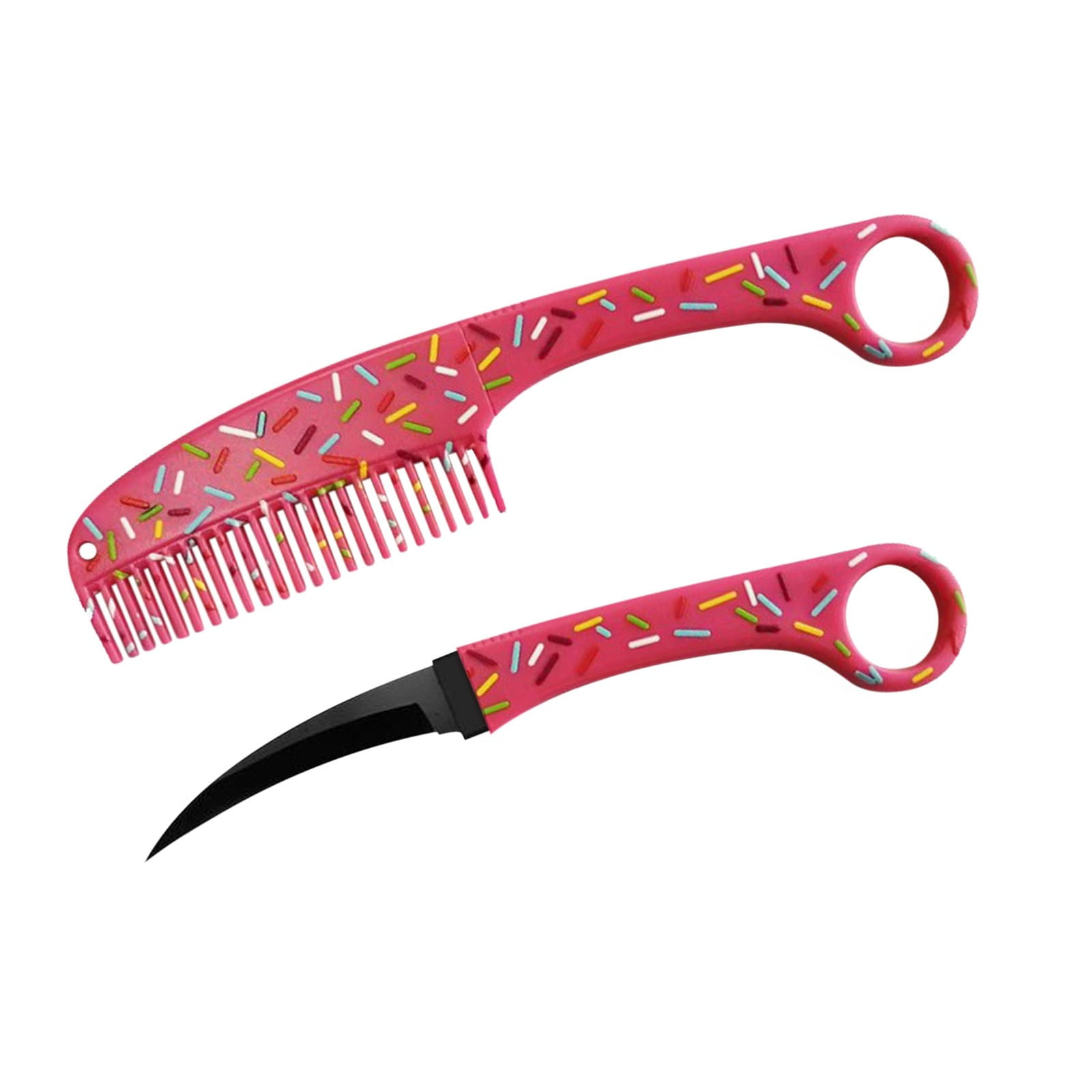 Detangling Hair Comb,Stainless Steel Portable Comb Knife,Double Row ...