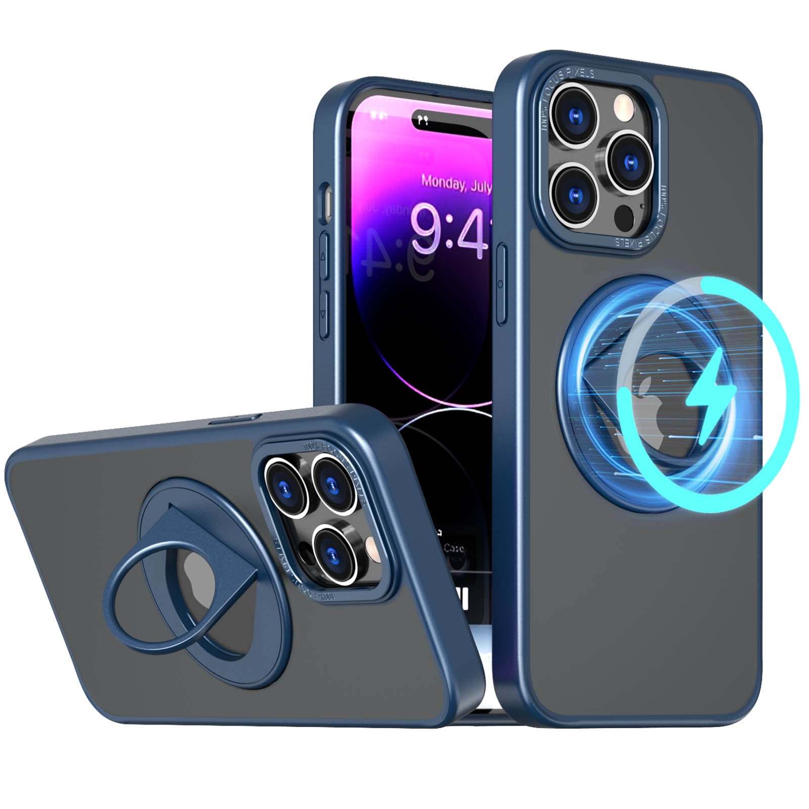 Detck Invisible Stand Magnetic Case for iPhone 12 / 12 Pro 6.1 ...