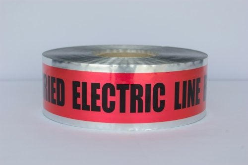 Detectable Underground Tape (2" x 1000' (12 roll/case), Electric Line ...