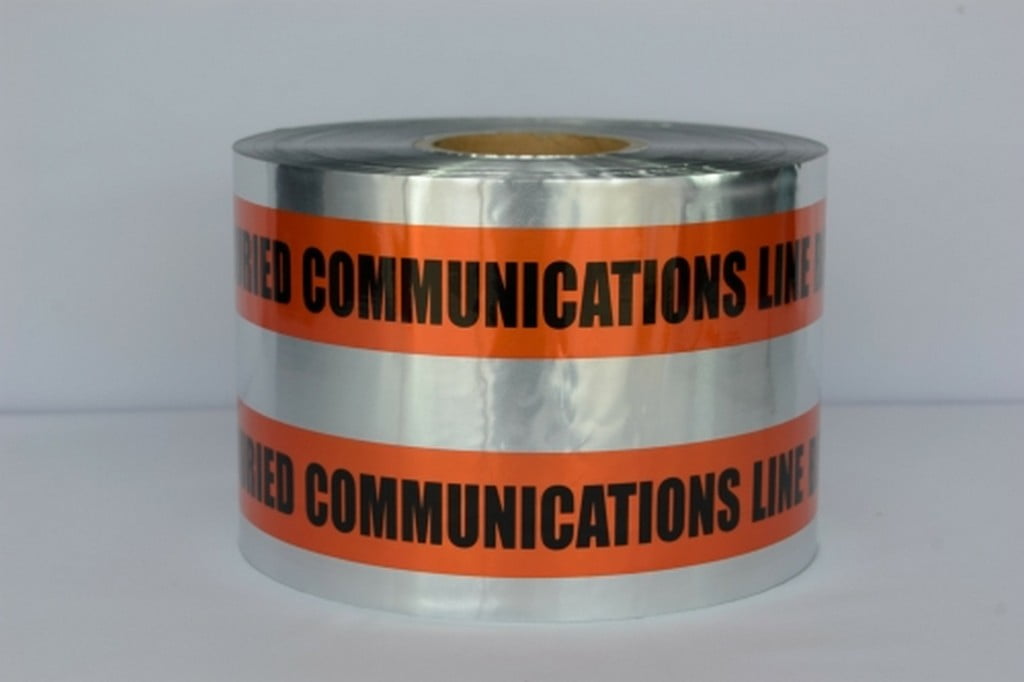 Detectable Underground Tape - Caution Buried Communication Line Below ...