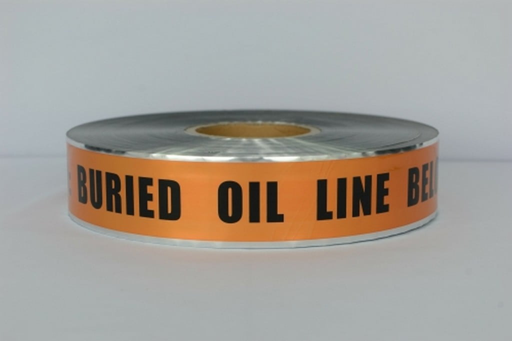 Detectable Underground Tape - Caution Buried Oil Line Below - 2" X 1000 ...