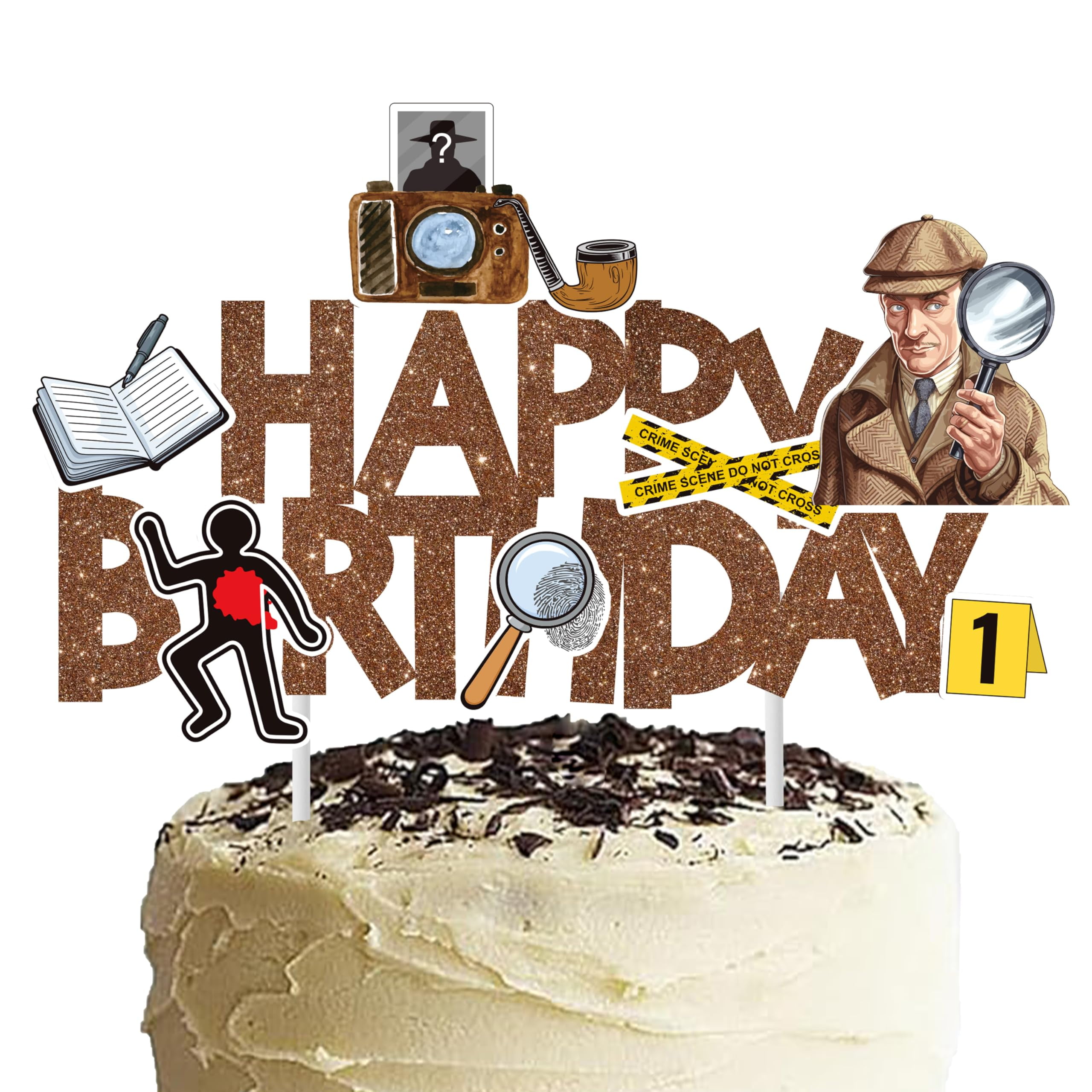 Detective Birthday CakeTRDN Topper Detective Themed Birthday Party ...