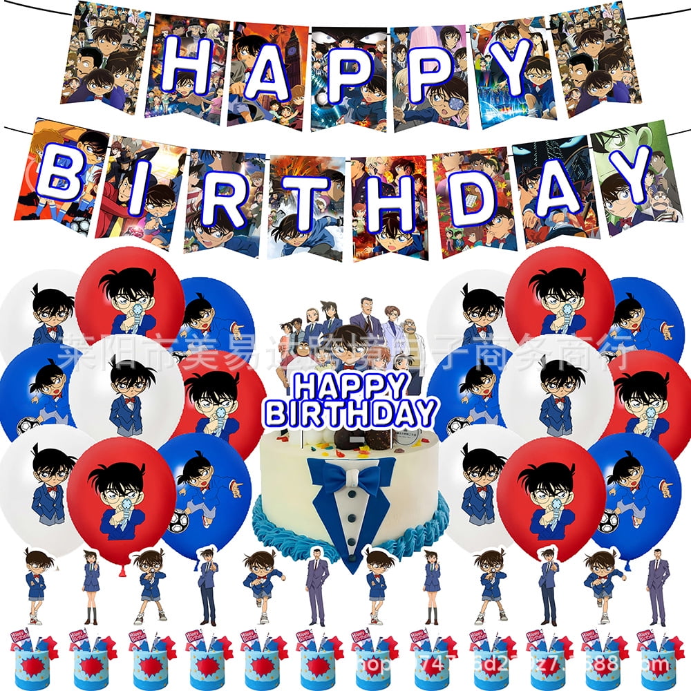 Detective Conan Birthday Party Detective Conan Birthday Banner Balloons ...