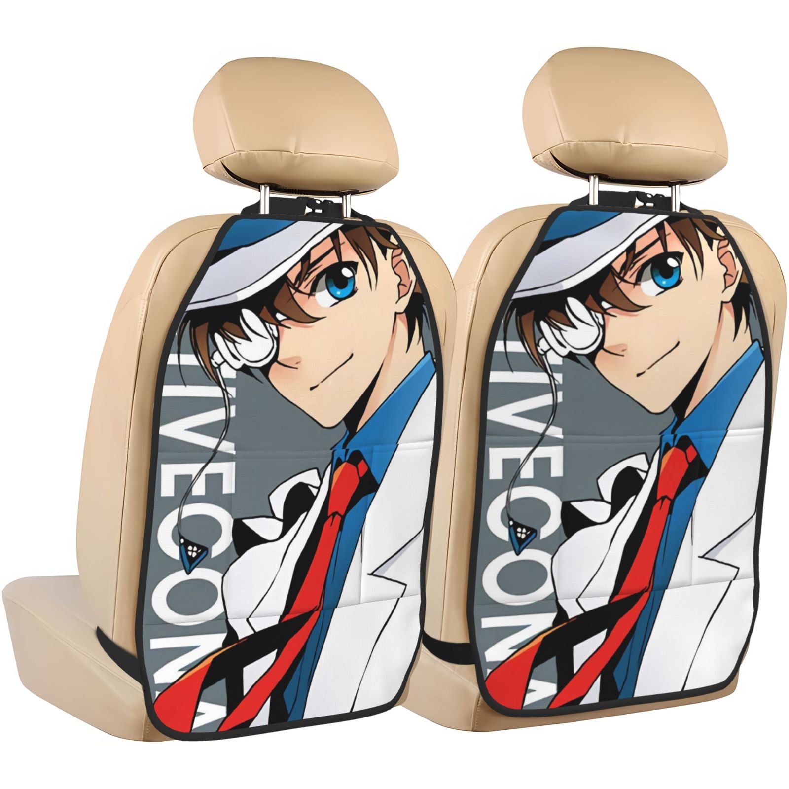 Detective Conan Car Seat Anti-Kick Storage Mat 2pcs Set,Sturdy And ...