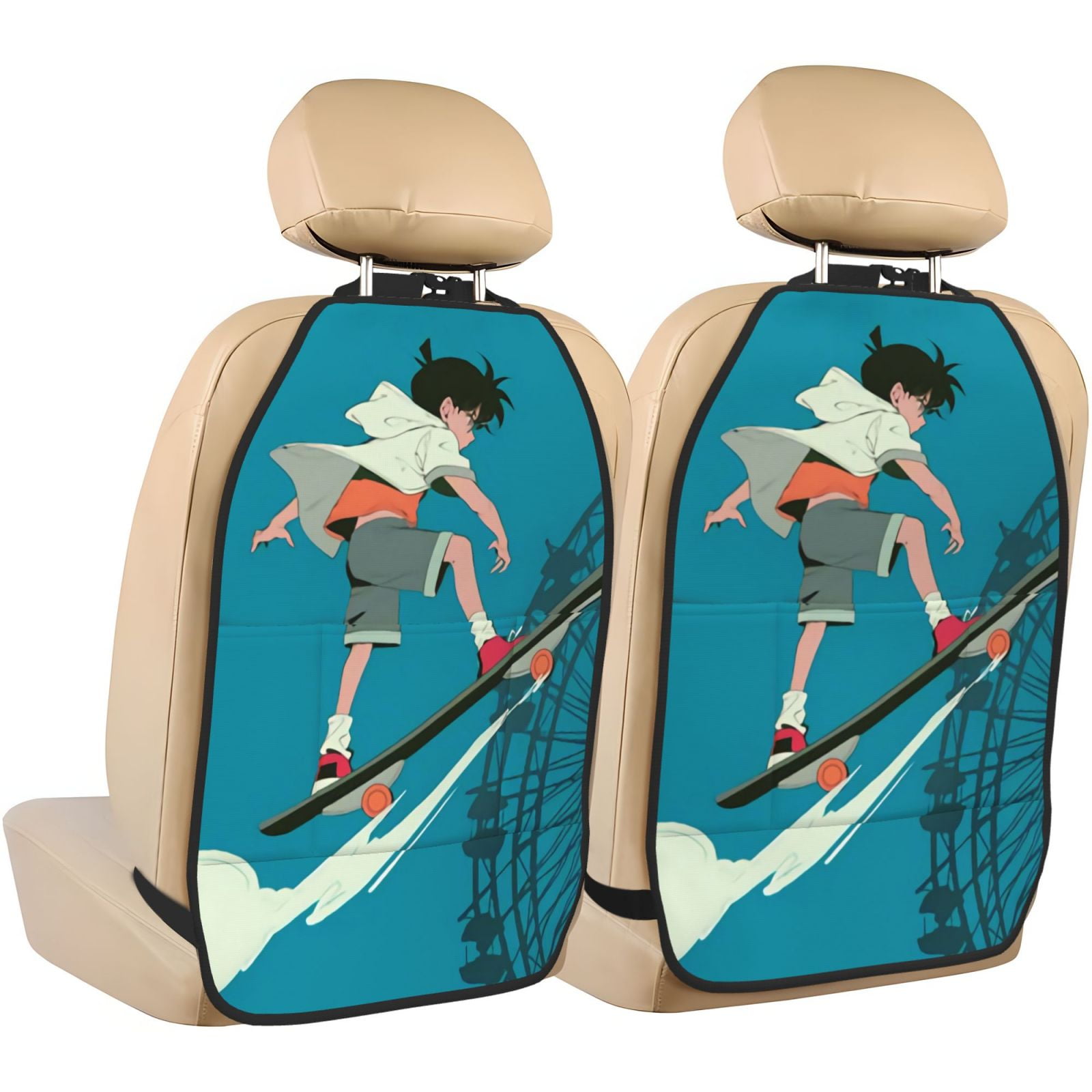 Detective Conan Car Seat Anti-Kick Storage Mat 2pcs Set,Sturdy And ...