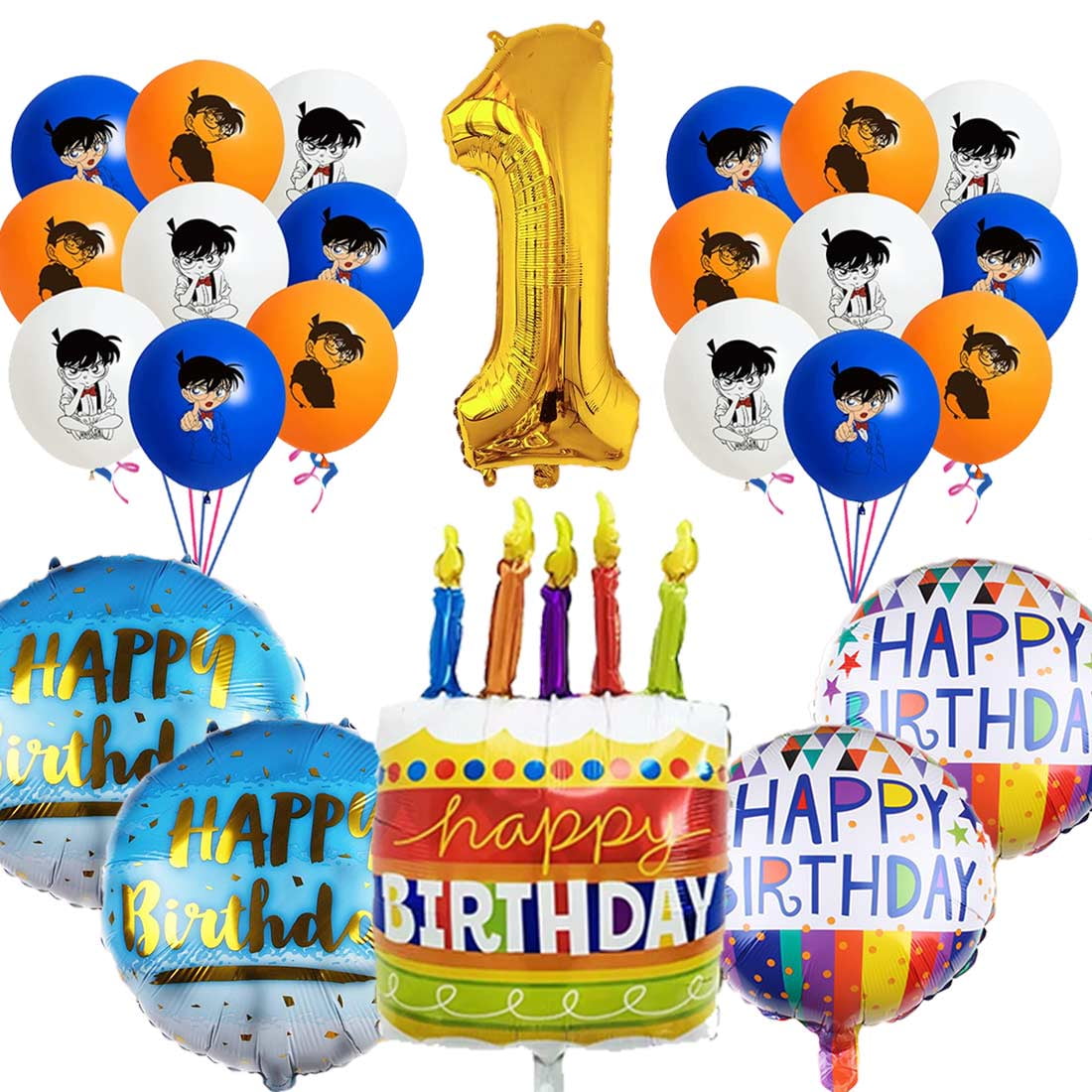 Detective Conan Case Closed Balloons Party Supplies 1st Big Number ...