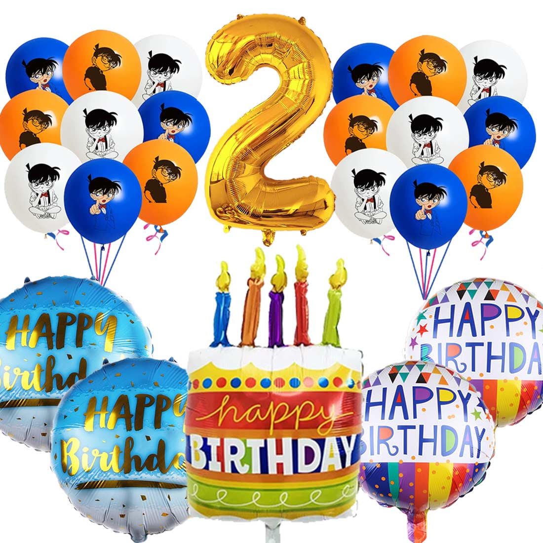 Detective Conan Case Closed Balloons Party Supplies 2nd Big Number ...