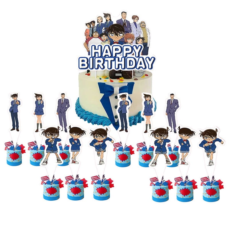 Detective Conan Case Closed Cake Topper CupcakeS Set Birthday Party ...