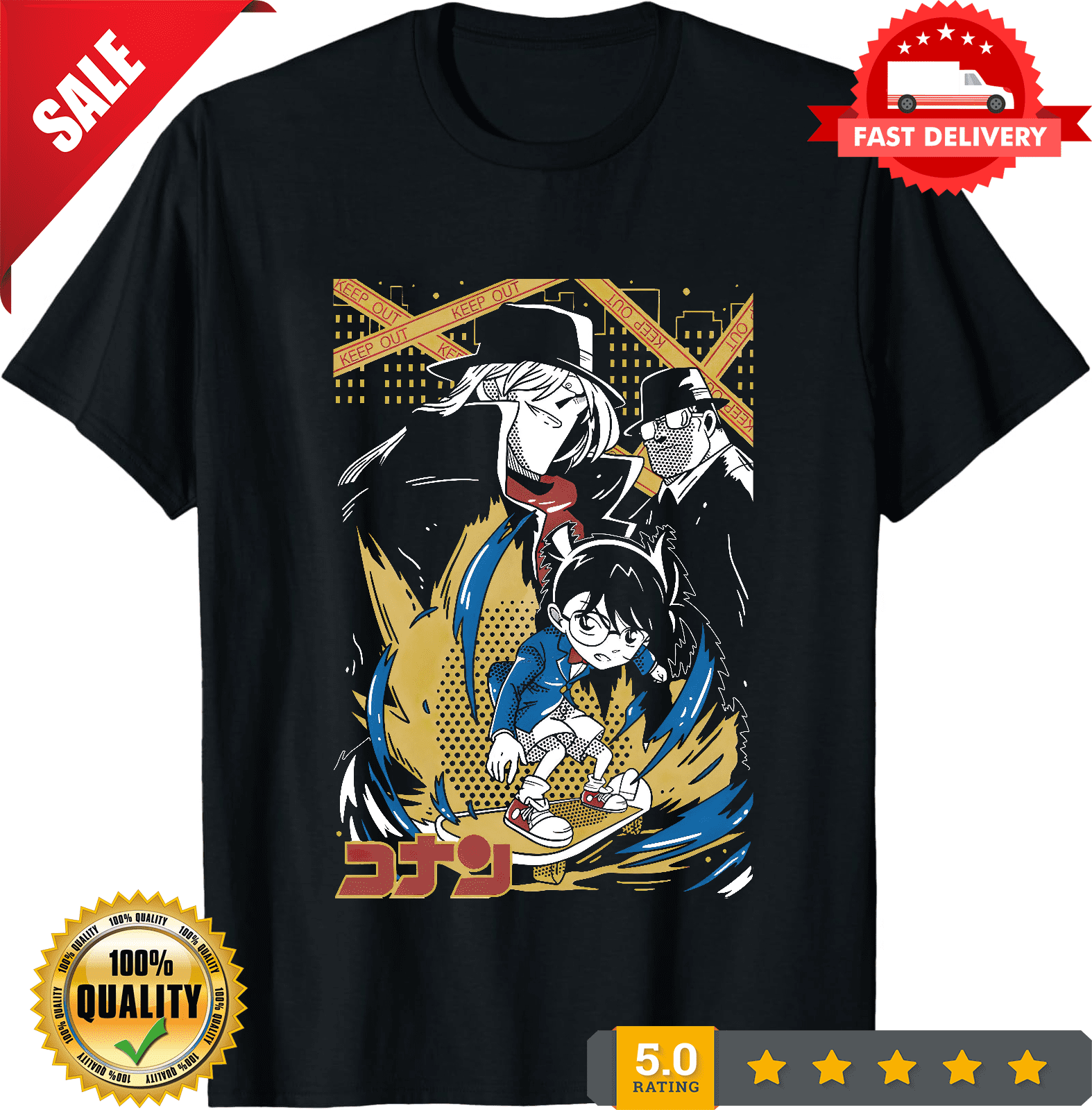 Detective Conan T-shirt Detective Conan,Detective,Anime Tee,Case Closed ...