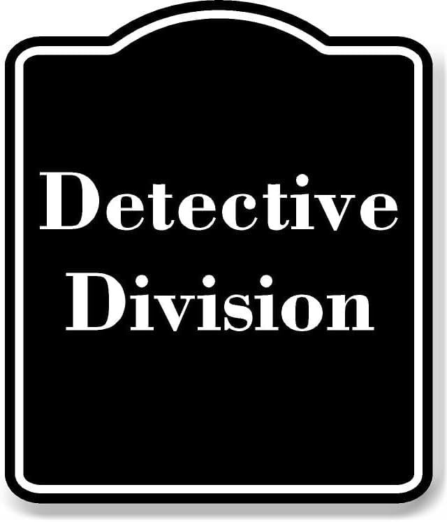 Detective Division BLACK Aluminum Composite Sign 8.5''x10'' - Walmart.com