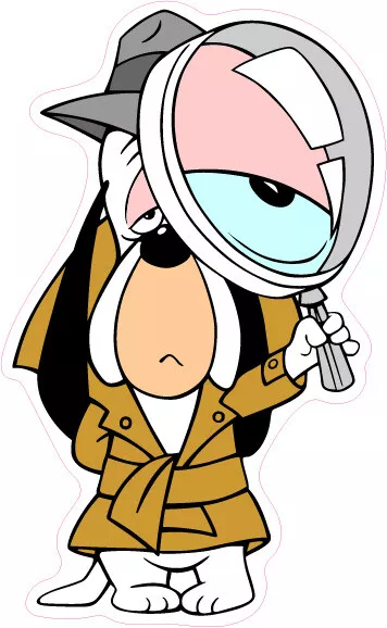 Detective Droopy Dog Sticker Window Decal Phone Decal Water Bottle ...