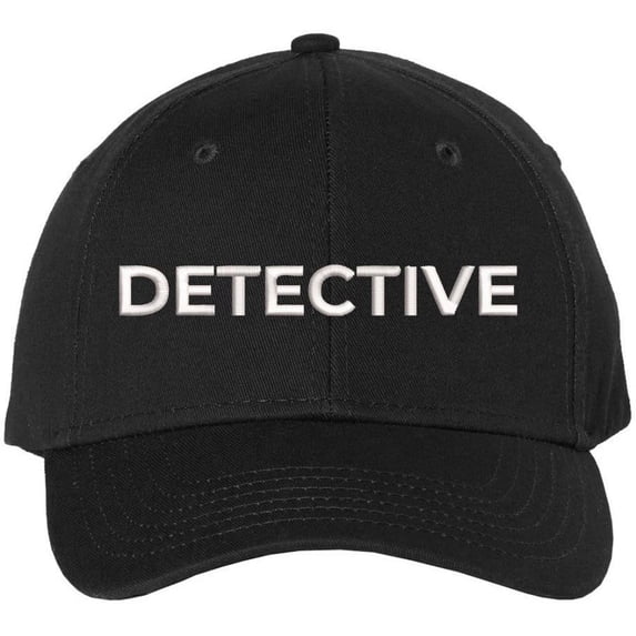 Detective Embroidered Text Baseball Cap | Investigator Agent Structured ...