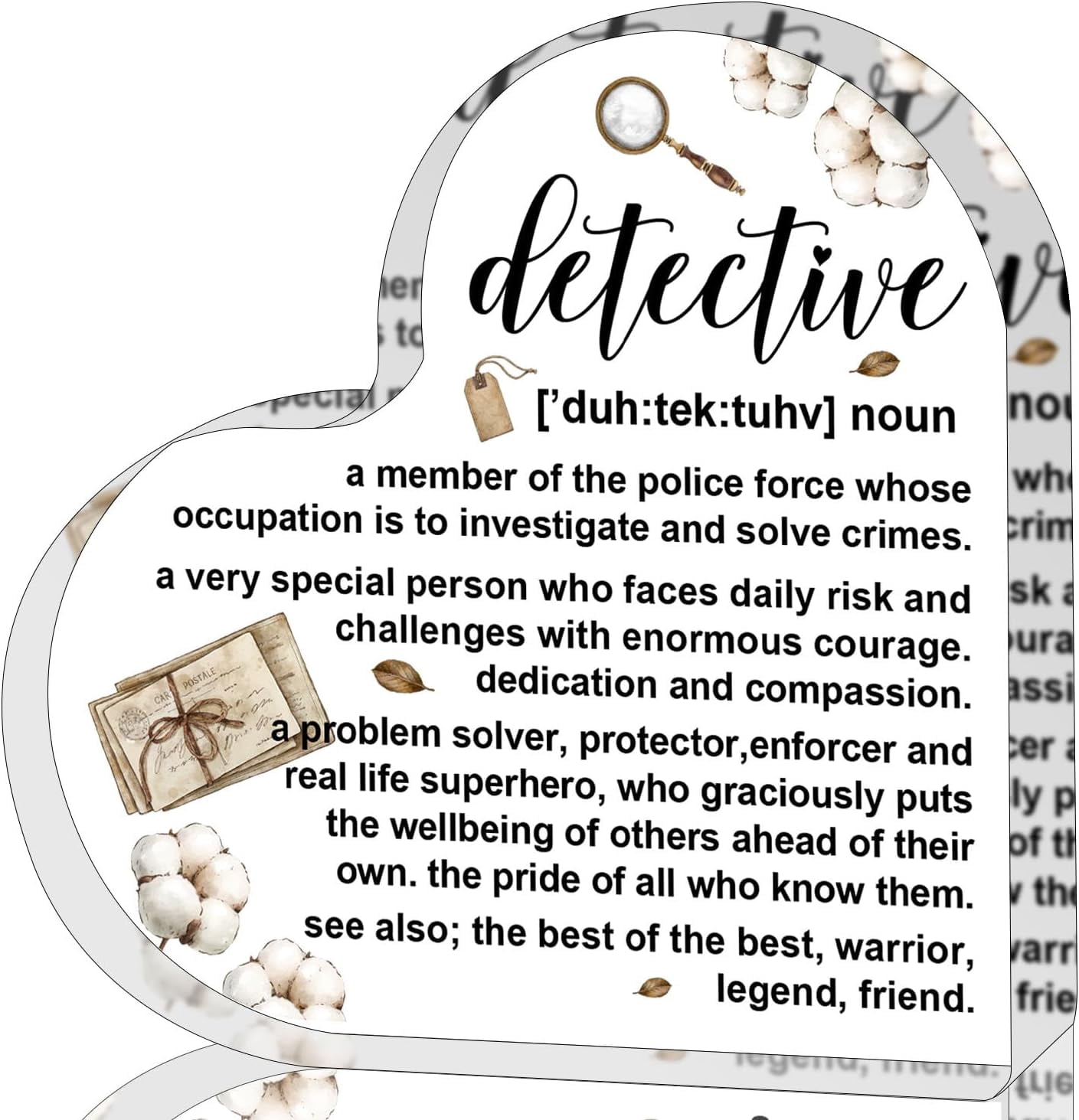 Detective Gift For Women Men,Inspirational Gifts For Women,Thank You ...