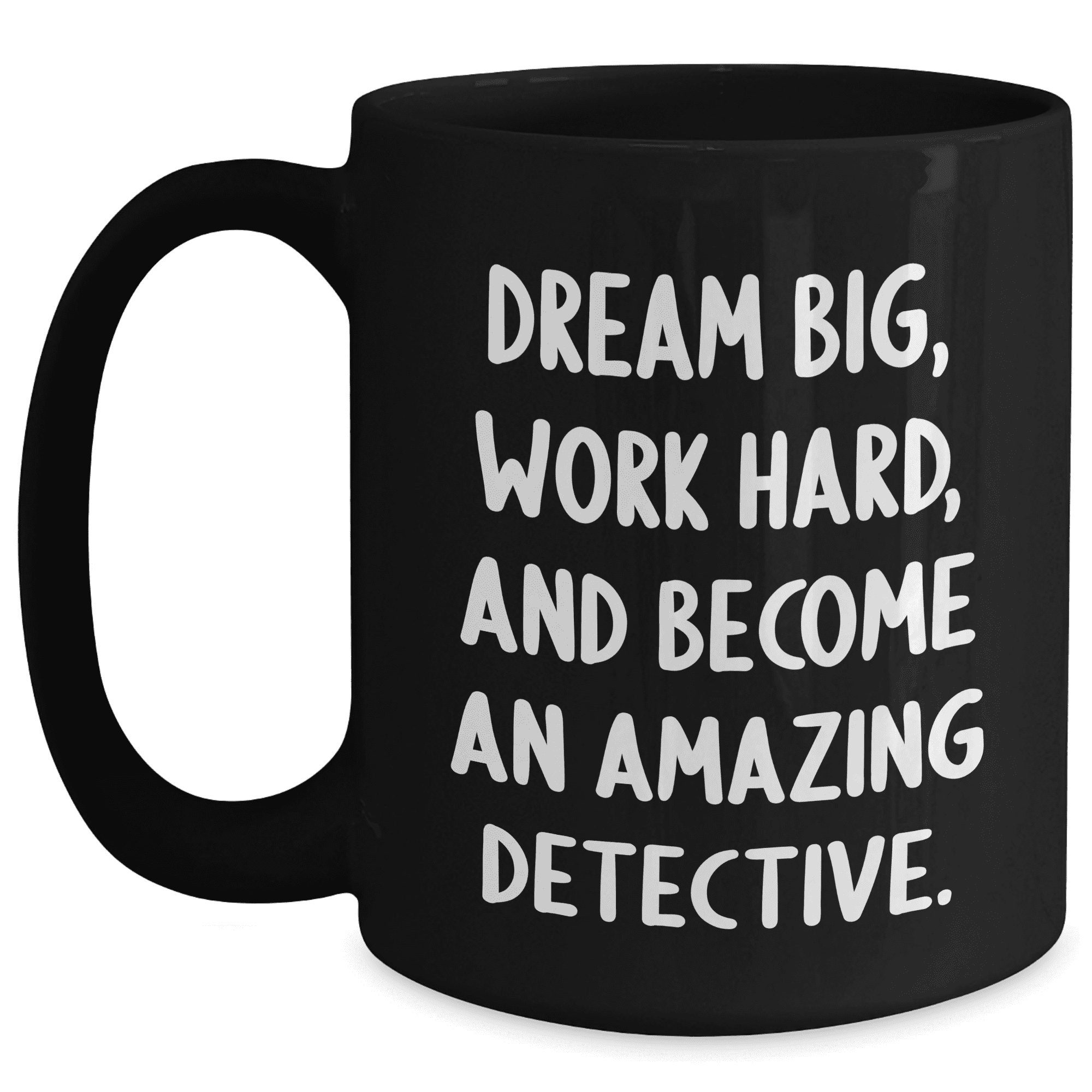 Detective Gifts from Family, Gifts for Detective Men, Black Coffee Mug ...