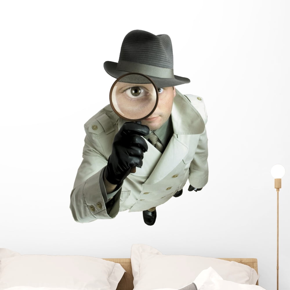 Detective with Magnifying Glass Wall Decal by Wallmonkeys Peel and ...