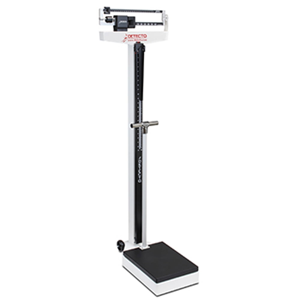 Detecto 448 450 lb Capacity Scale w/ Height Rod, Wheels, & Hand Post ...