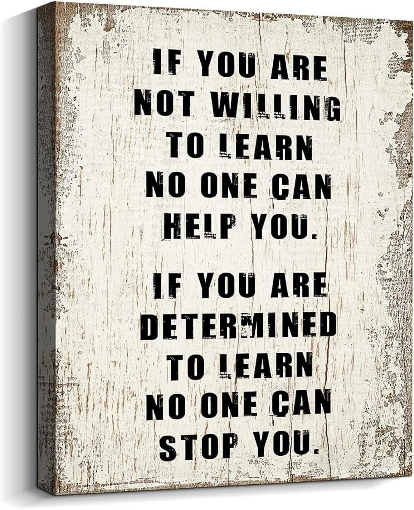 Determined to Learn Motivational Wall Art Zig Ziglar Inspirational ...